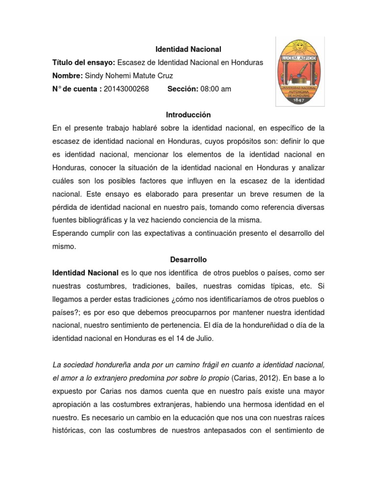 Ensayo - Identidad Nacional Terminado