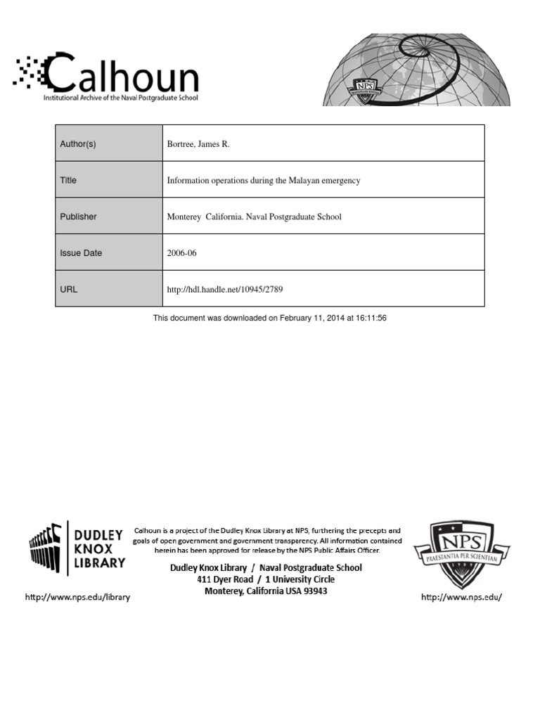 Info Ops - Malayan Emergency | PDF | Counter Insurgency | Insurgency