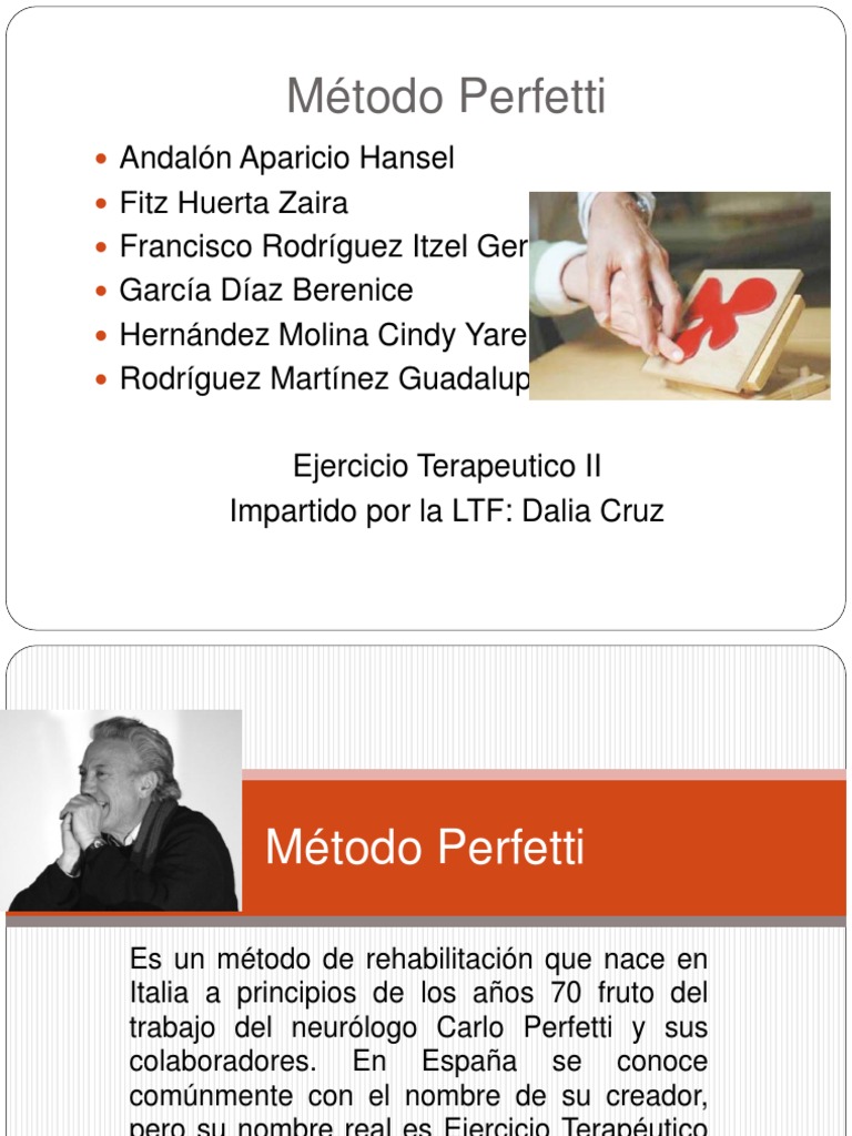 Método Perfetti: Un enfoque cognitivo para la rehabilitación motora a ...