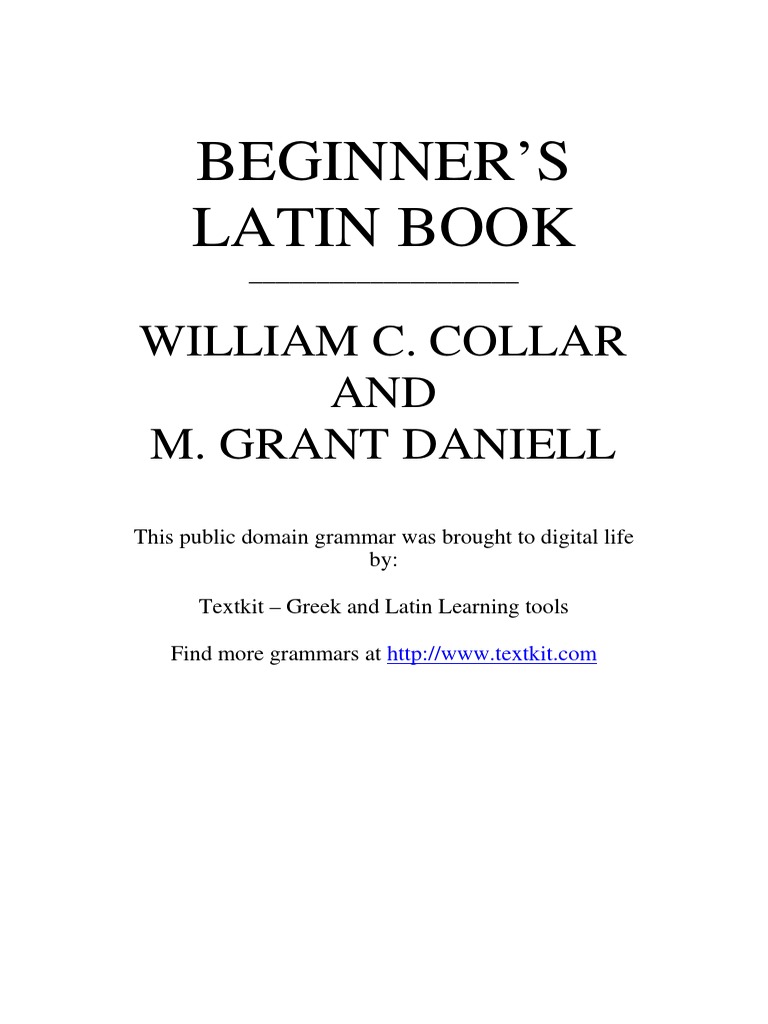 Beginner's Latin Book PDF Download | PDF