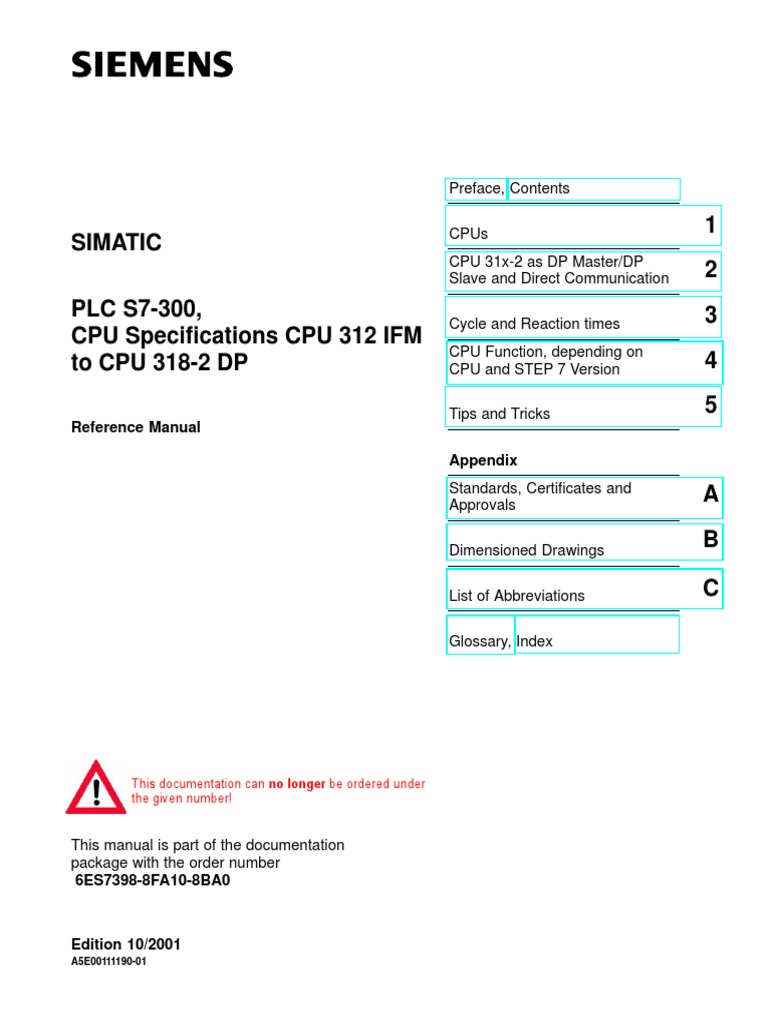 Technical Data of CPU 315-2DP | PDF | Byte | Central Processing Unit