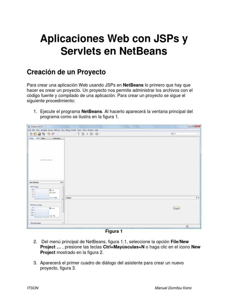 Aplicaciones Web Con Jsps Y Servlets En Netbeans Pdf Pdf Páginas Del Servidor Java Script Java 