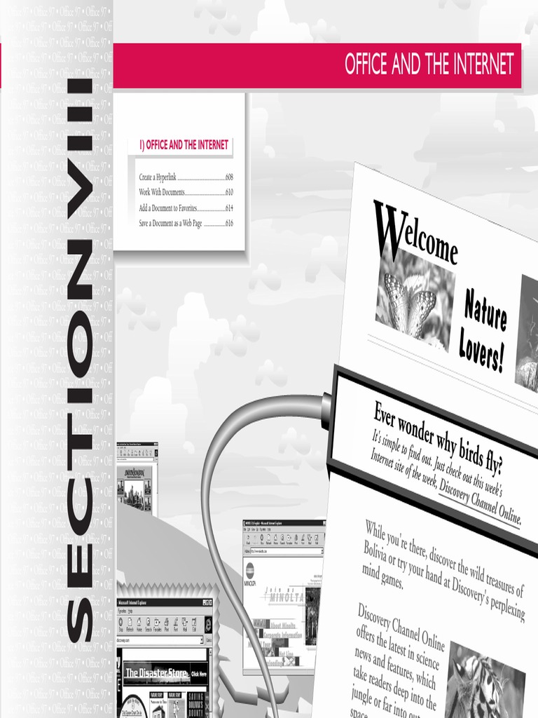 Office 97 and The Internet | PDF | Hyperlink | Web Page