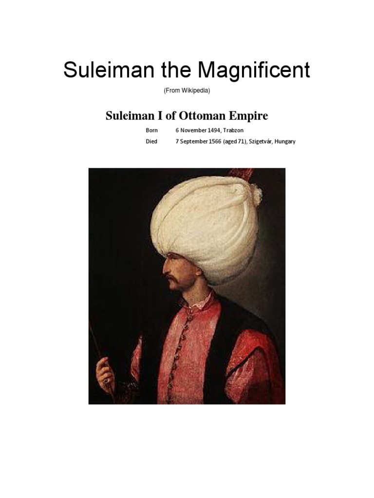 Suleiman The Magnificent | PDF | Ottoman Empire | Politics Of The ...