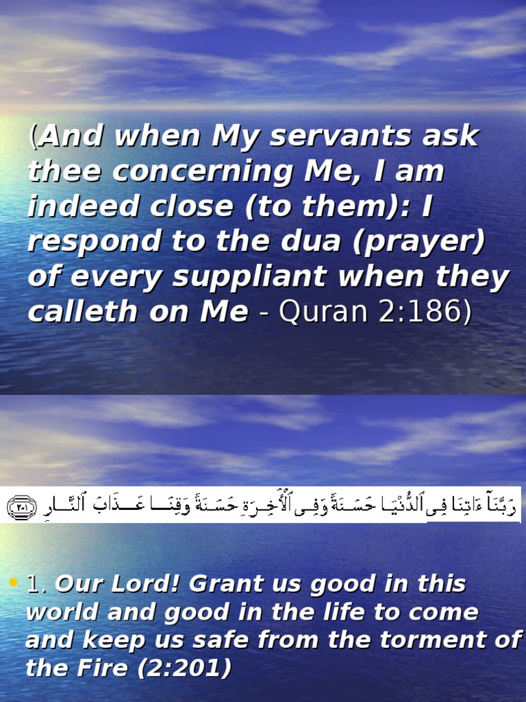 25 Duas From The Holy Quran | PDF | Repentance | Sin
