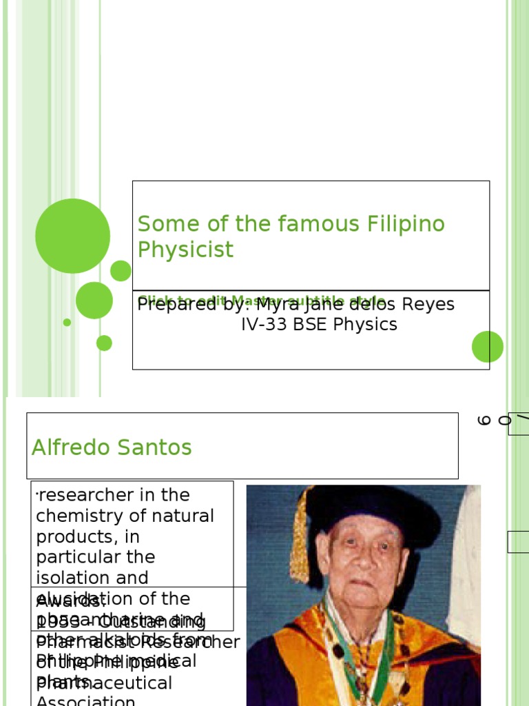 Contributions of Notable Filipino Physicists | PDF | Goddard Space ...