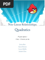 Angry Birds Lesson Plan | PDF | Quadratic Equation | Function (Mathematics)