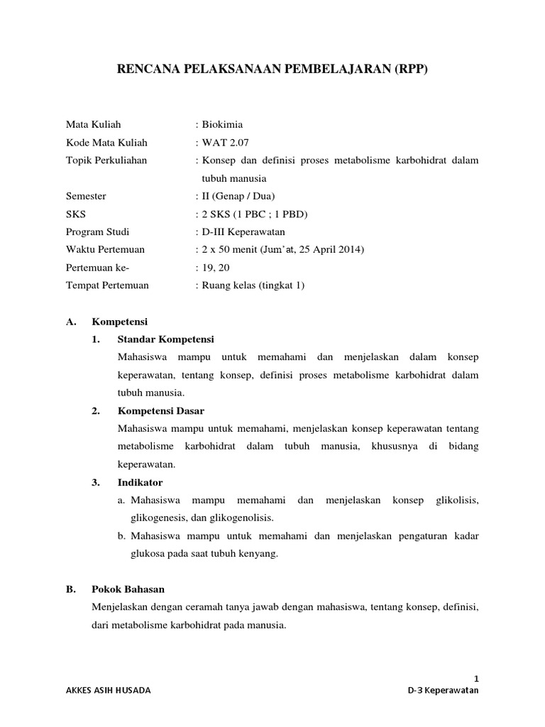 Biokimia (Konsep Metabolisme Karbohidrat) Dr. Bimo | PDF