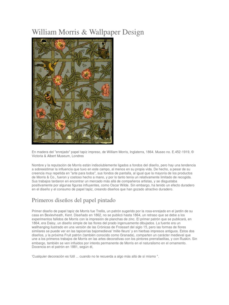 William Morris | PDF | William Morris | Tapiz