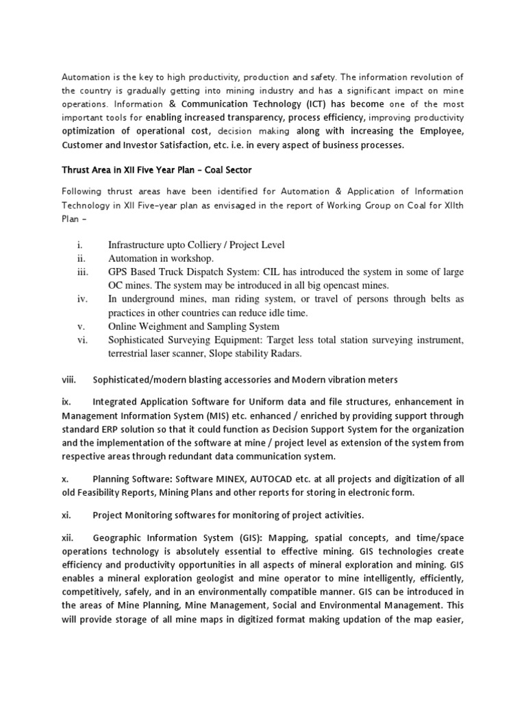ICT in Mining | PDF | Computer Network | Mining