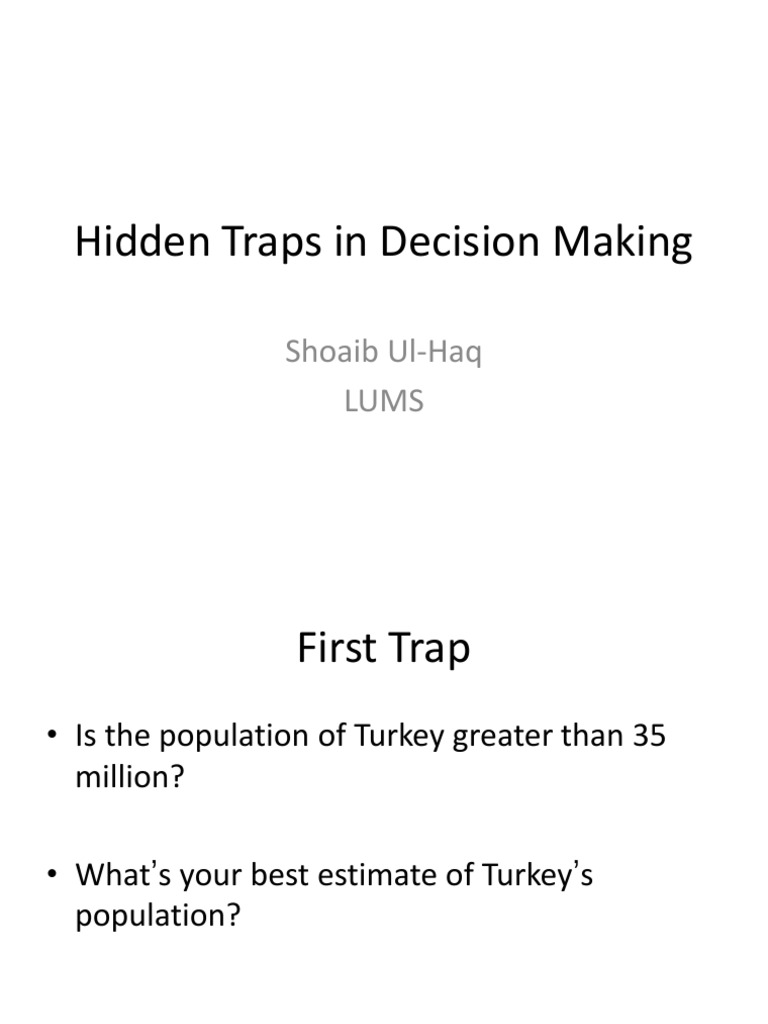 Understanding Decision-Making Traps | PDF