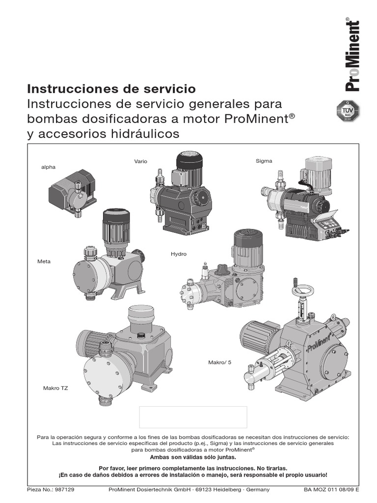 Bomba Dosadora Prominent | PDF | Bomba | Corriente eléctrica