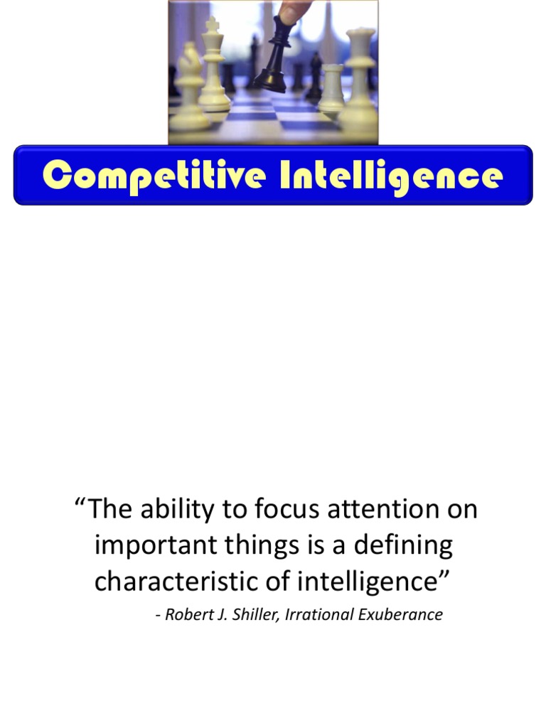 Competitive Intelligence | PDF | Strategic Management | Mergers And ...