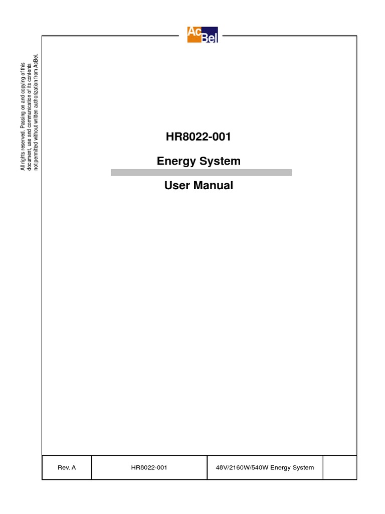 REM HR8022 001 - A User Manual | PDF | Rectifier | Alternating Current