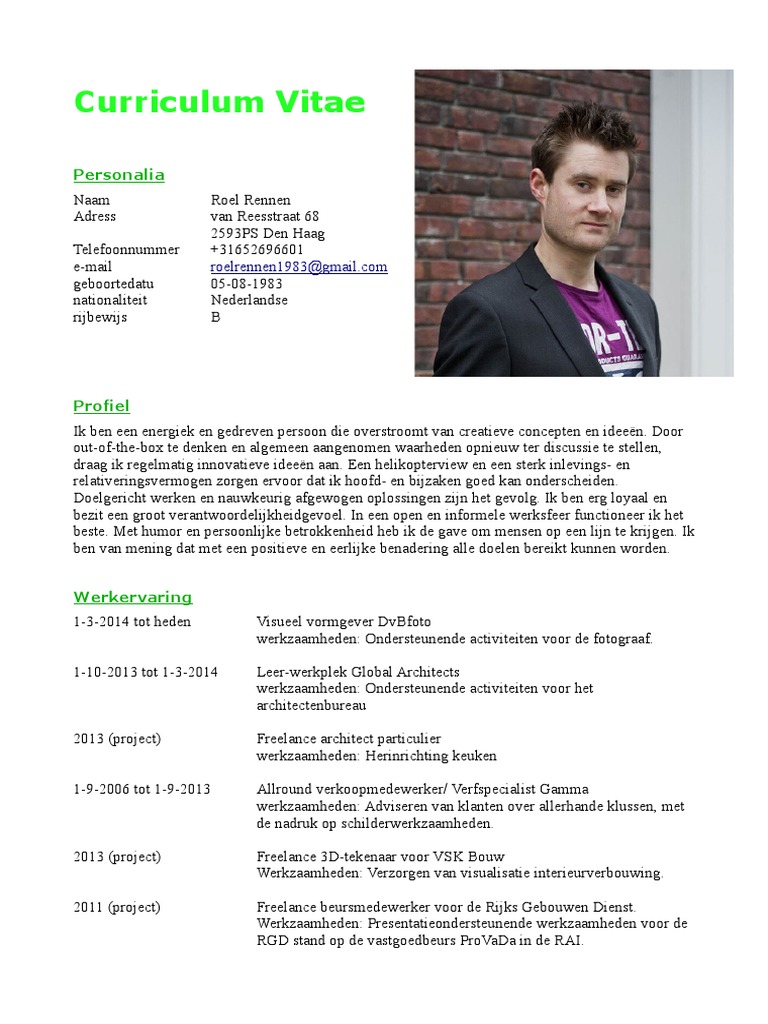 CV Roel Rennen | PDF