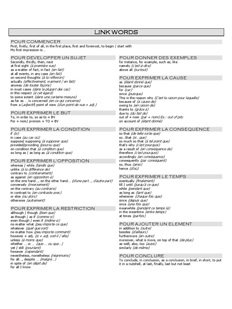 Link Words | PDF