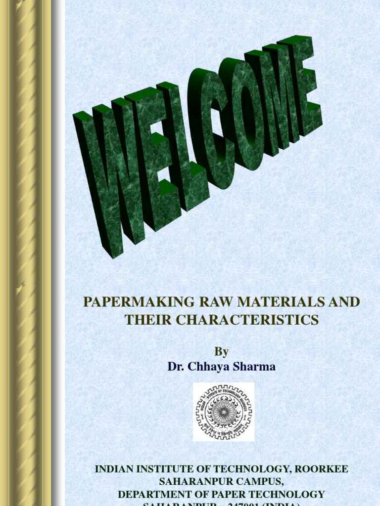 Papermaking Raw Materia & Their Characteristics II | PDF | Wood | Pulp ...