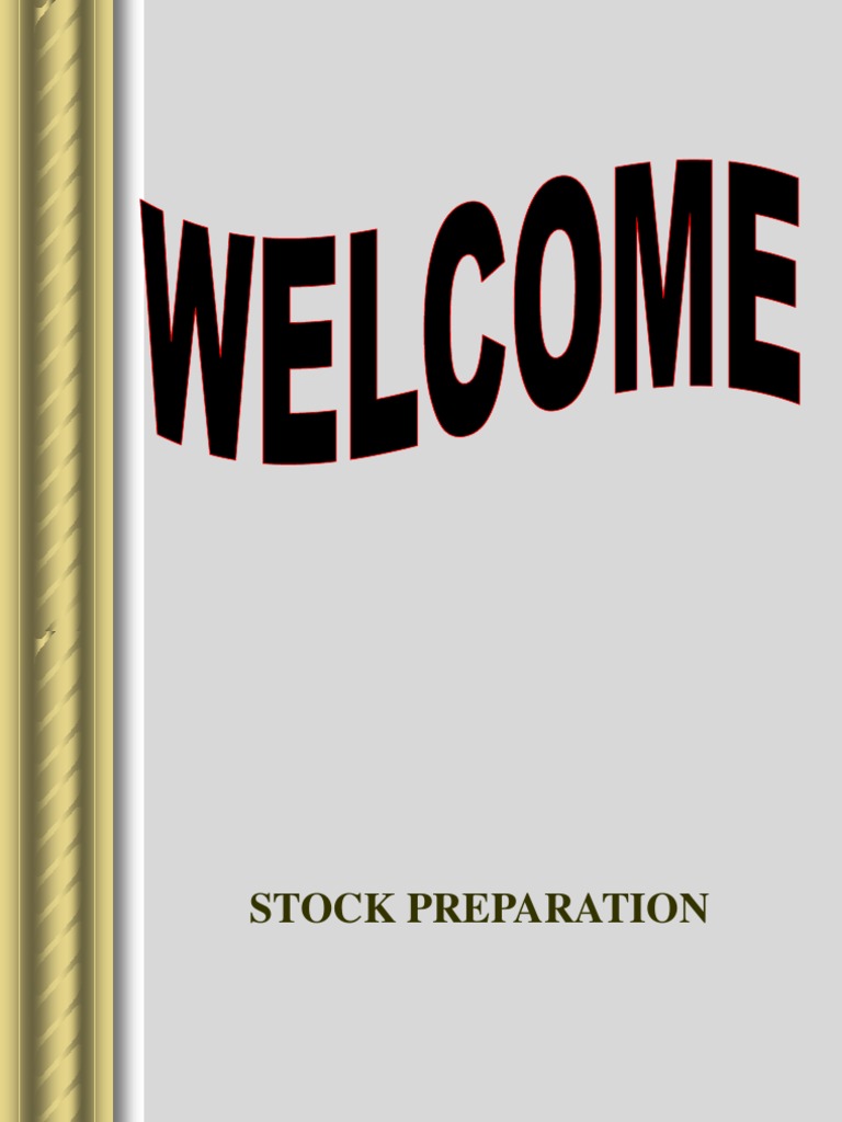 Stock Preparation Presentation | PDF | Dye | Paper