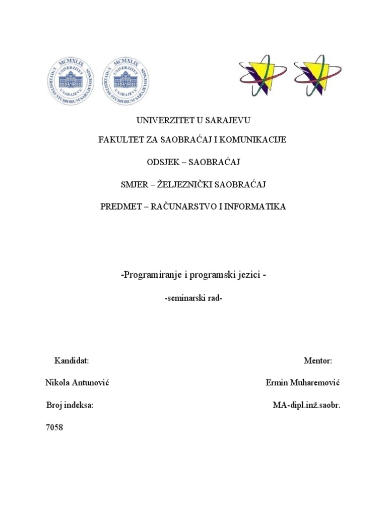 Programiranje I Programski Jezici | PDF