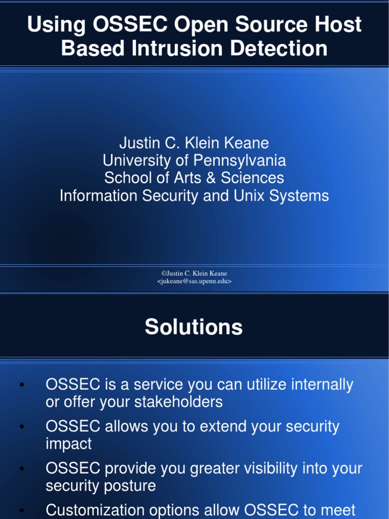 Ossec | PDF | Software | Areas Of Computer Science