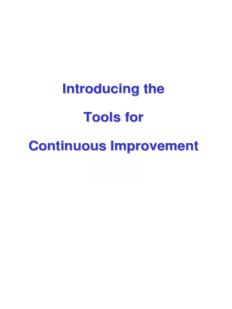 Tools for Continuous Improvement Guide | PDF | Scatter Plot | Histogram