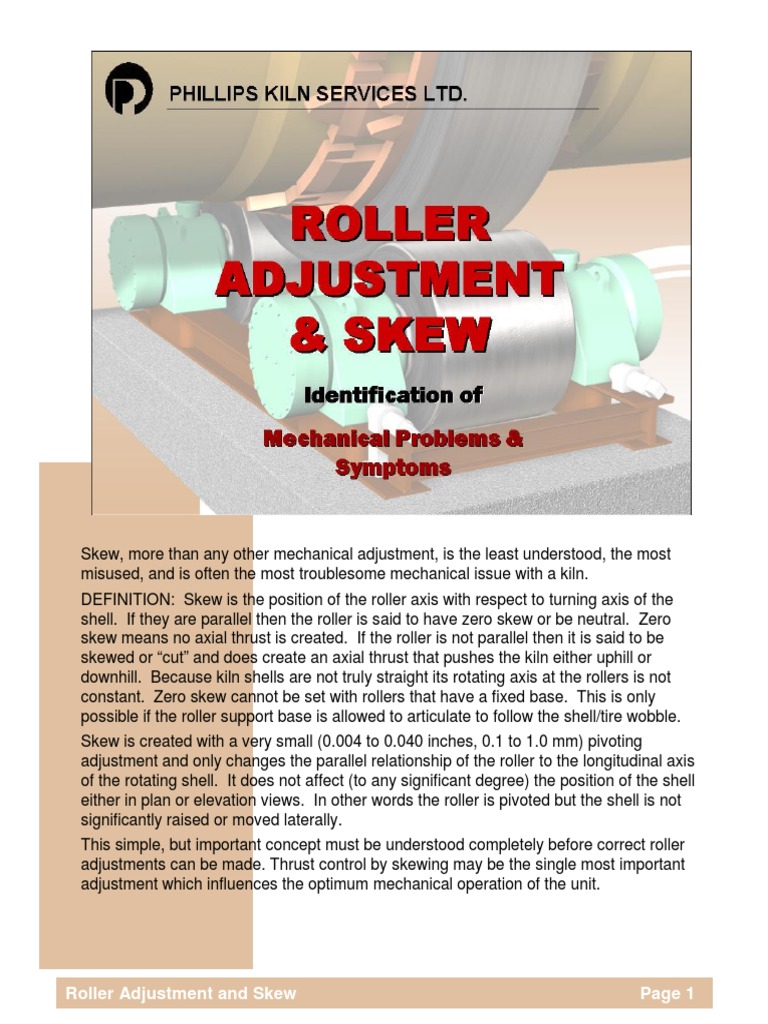 Roller Adjustment and Skew | PDF | Bearing (Mechanical) | Wear