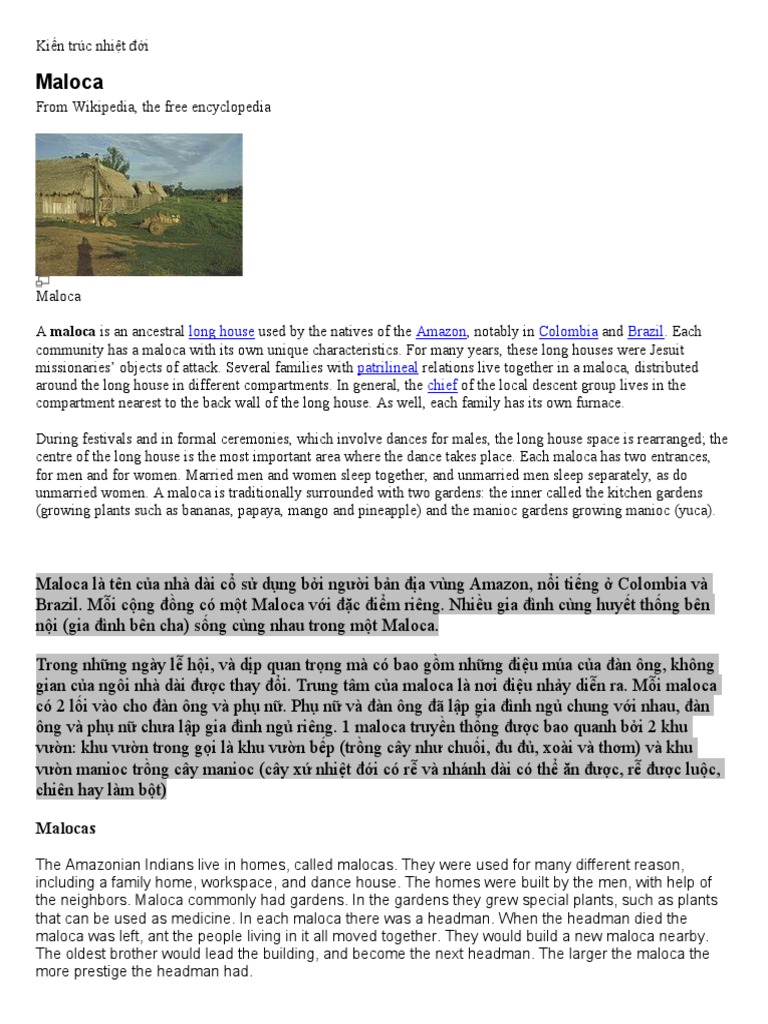 Understanding Maloca Structures | PDF | Amazon River | Residential ...