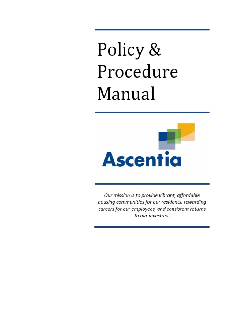 Ascentia Policy & Procedure Manual | PDF | Investing | Communication
