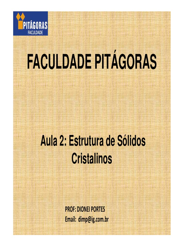 Estruturas Cristalinas de Metais: Células Unitárias, Estruturas Cúbicas ...