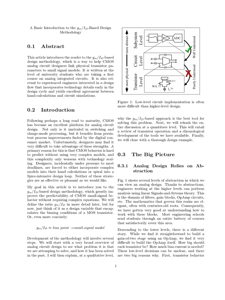 gm/ID-Based Design Methodology Overview | PDF | Spice | Field Effect ...