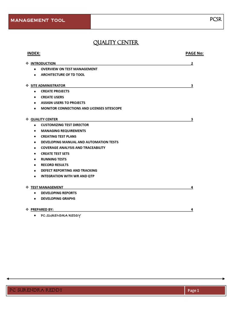 Quality Center Test Management Guide | PDF | Software Bug | Scripting ...