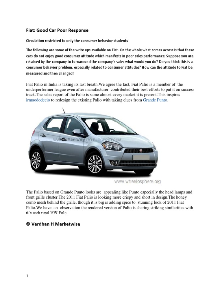 Fiat Case Study | PDF | Motor Vehicle Manufacturers | Vehicles
