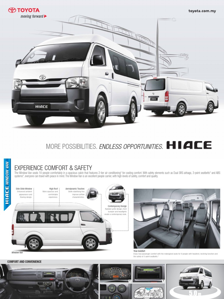 Hiace Brochure | PDF | Van | Diesel Engine