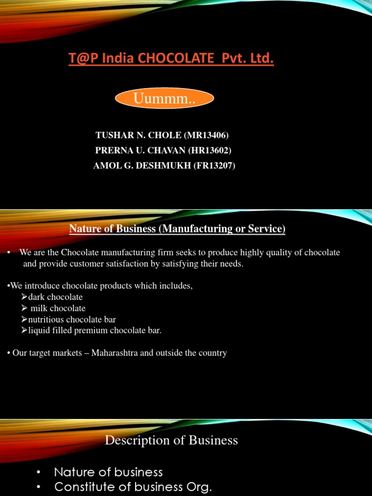 Chocolate Manufacturing Business Plan | PDF | Investing | Employment