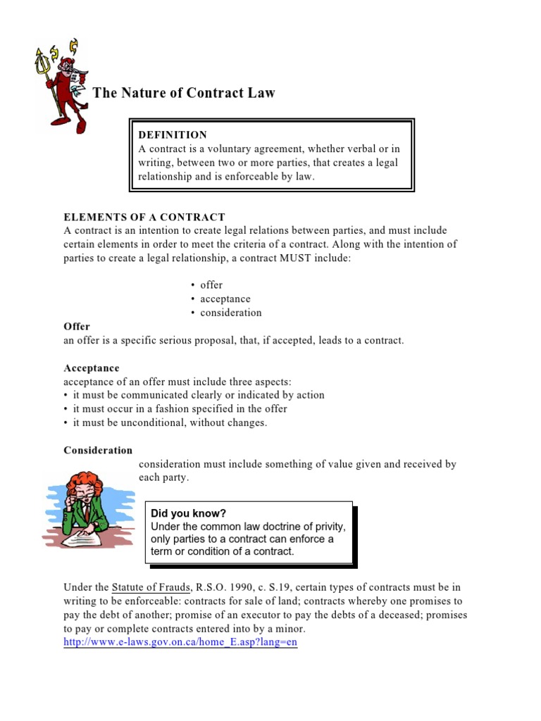 The Nature of Contract Law | PDF