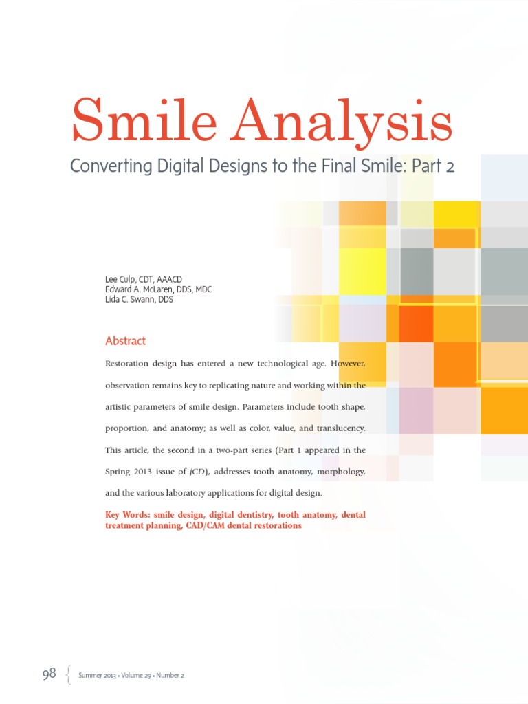 Smile Analysis Part 2 | PDF | Dentistry | Dentistry Branches