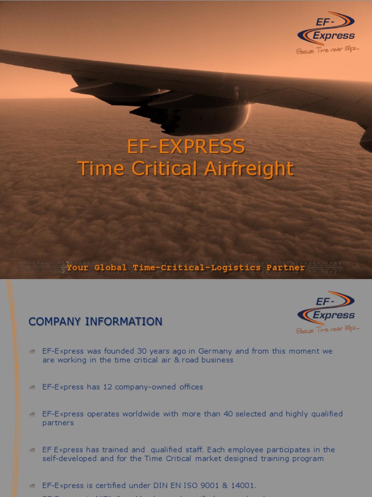 Time Critical Air Presentation - I | PDF | Cargo | Airport