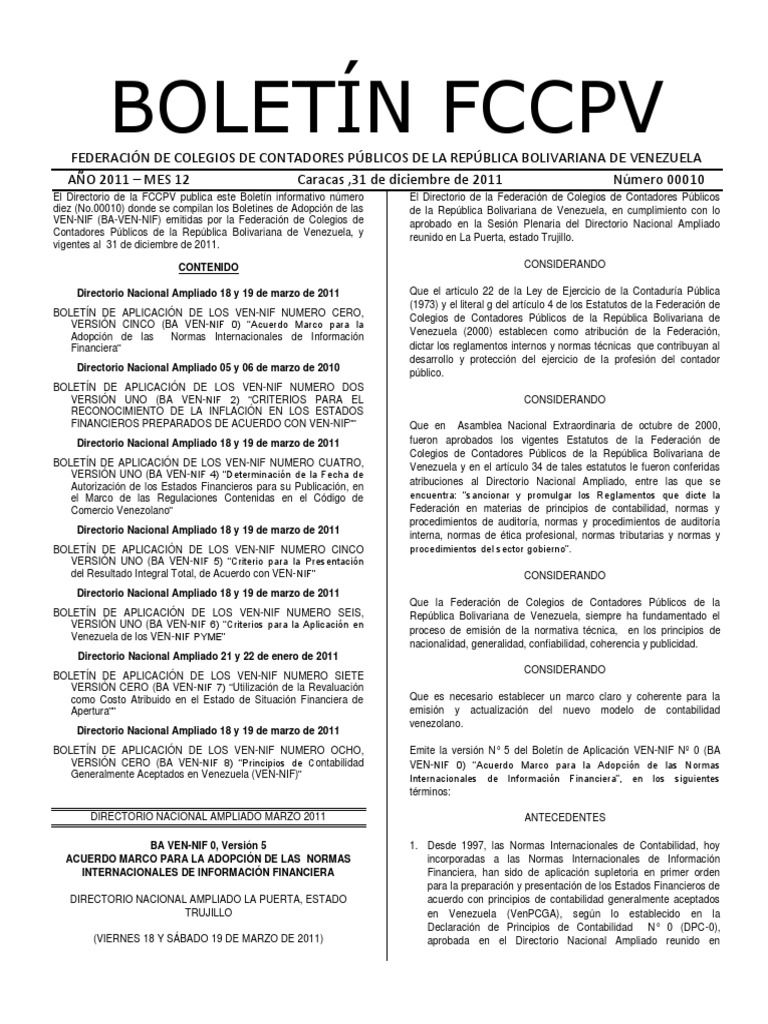 BA VEN NIF 1 Al 8 PDF | PDF | normas internacionales de INFORMACION ...