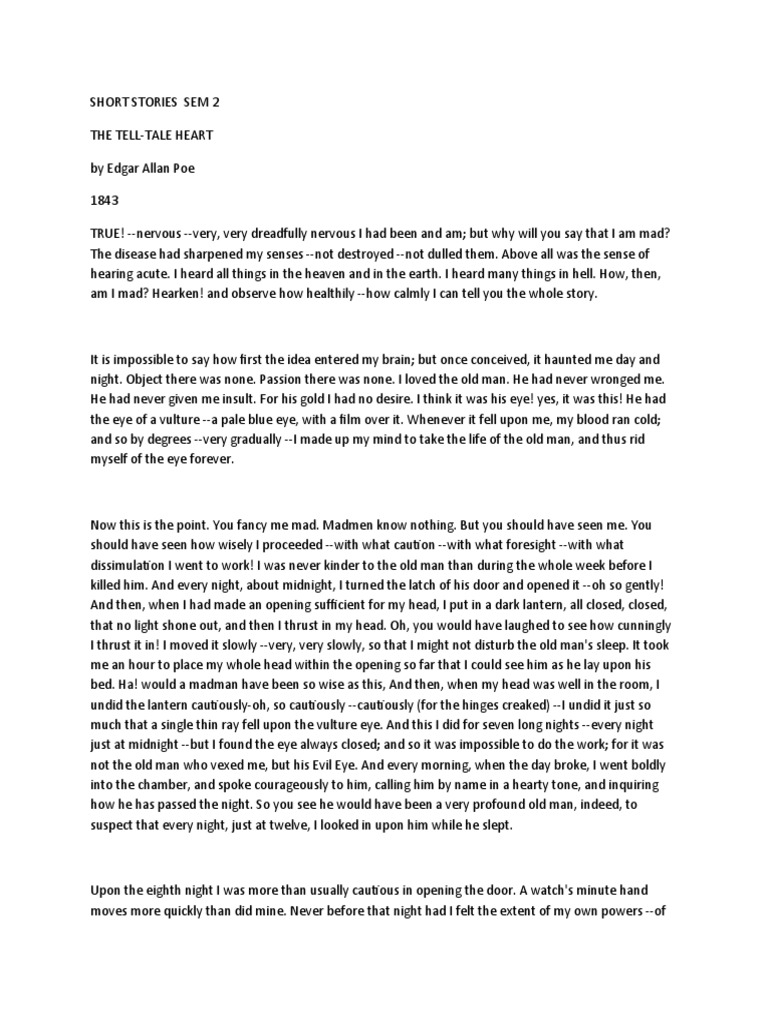 Short Stories - E. A Poe (The Tell Tale Heart, THE MASQUE OF THE RED ...
