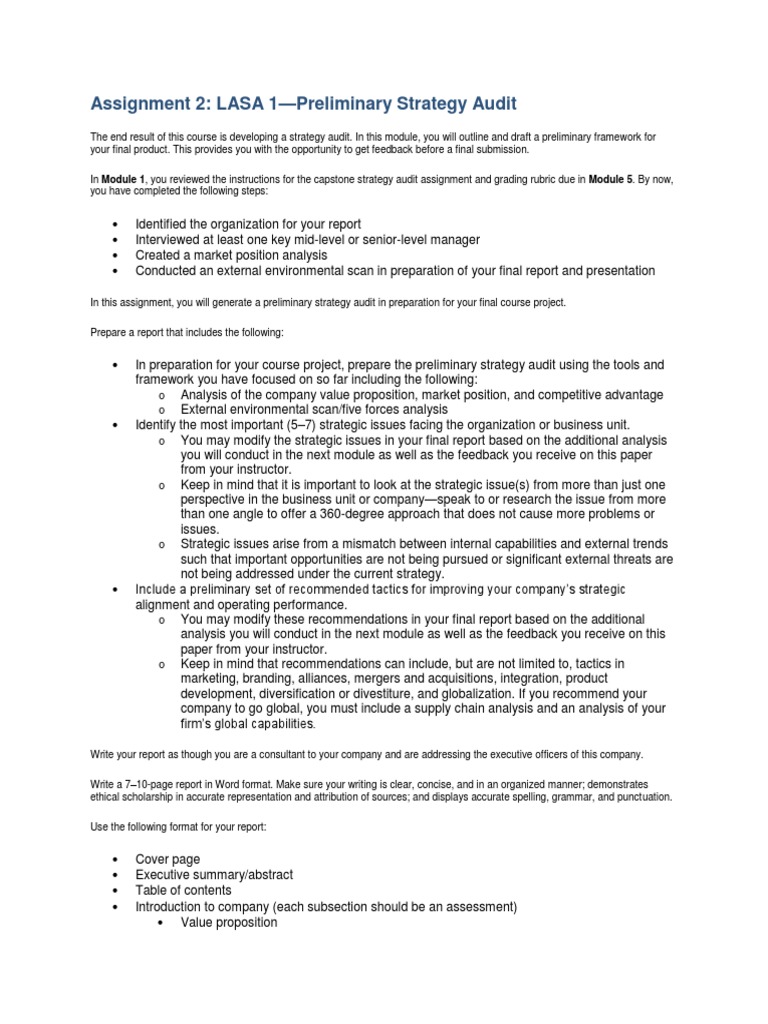 M3A2 - Preliminary Strategy Audit Wal-Mart | PDF | Strategic Management ...
