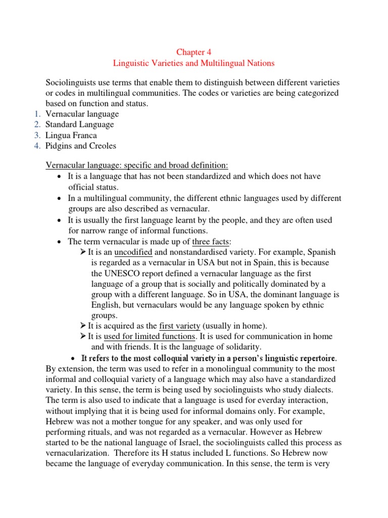 Linguistic Varieties in Multilingual Contexts | PDF | Language ...
