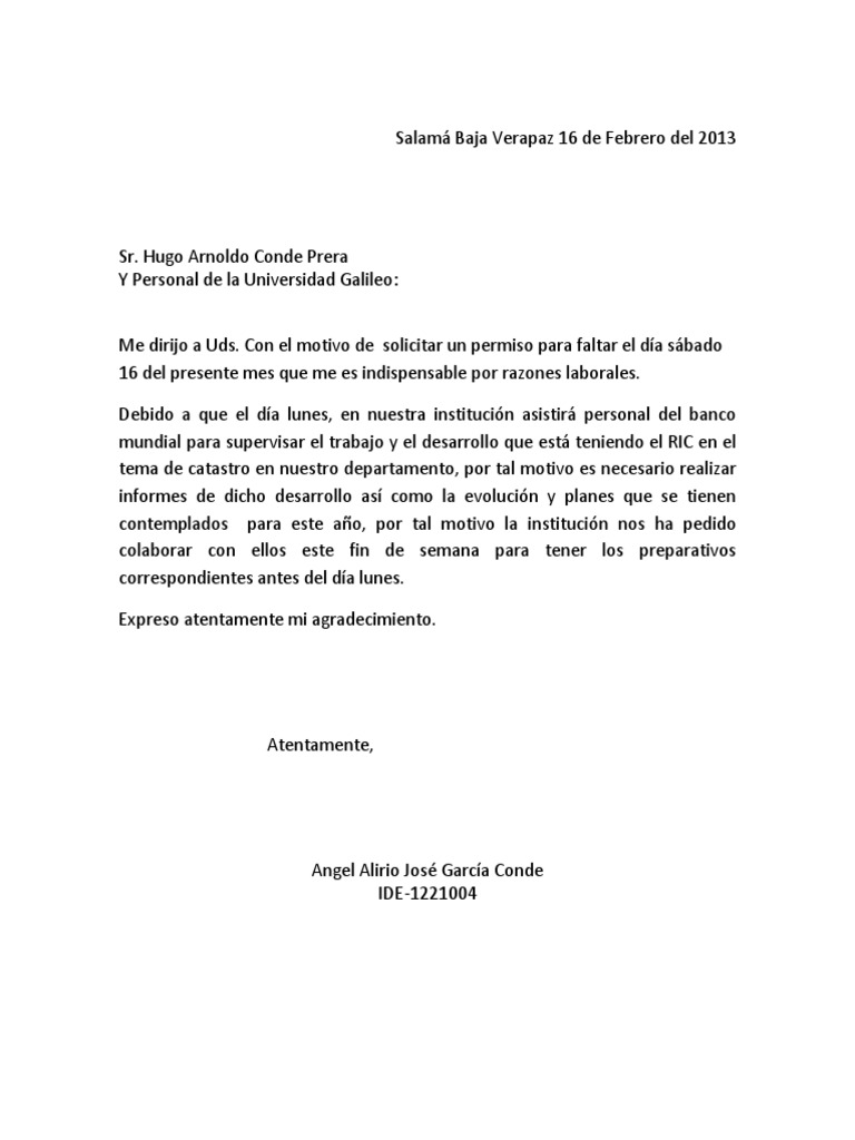 Carta de Permiso | PDF