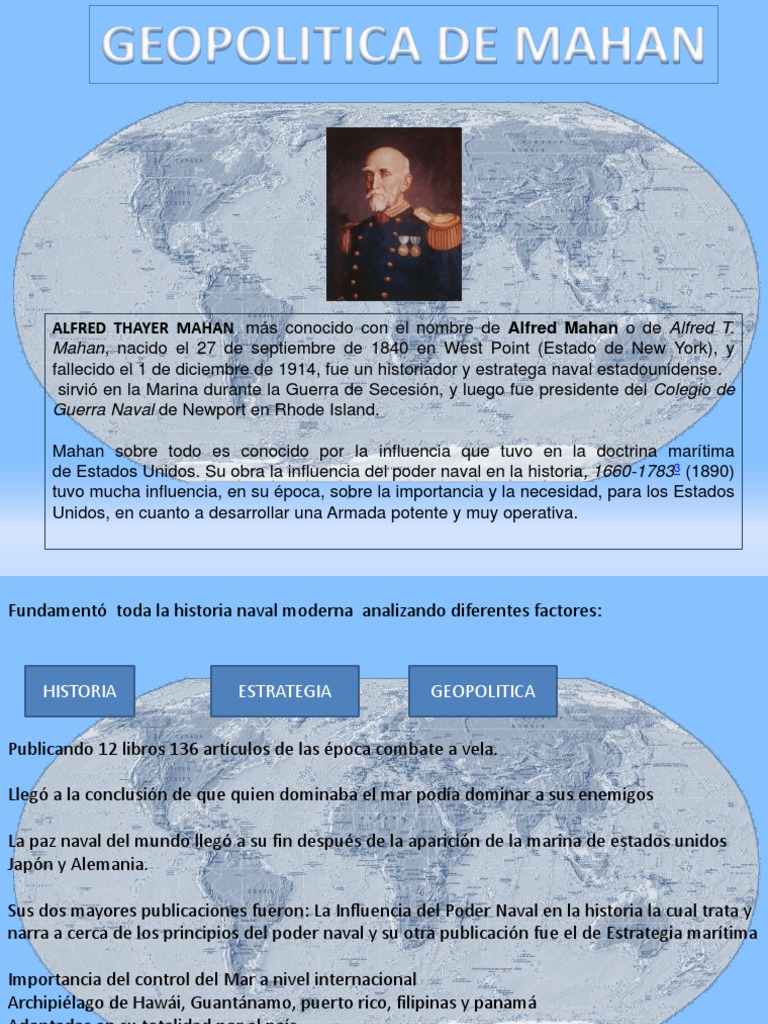Geopolítica y Poder Marítimo de Mahan | PDF | Alfred Thayer Mahan ...
