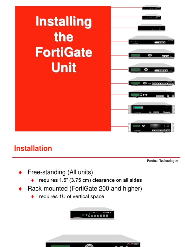 Installing The FortiGate Unit | PDF | Ip Address | Computer Network