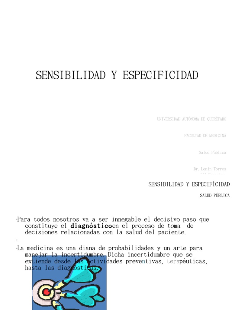Sensibilidad y Especificidad | PDF | Sensibilidad y especificidad ...