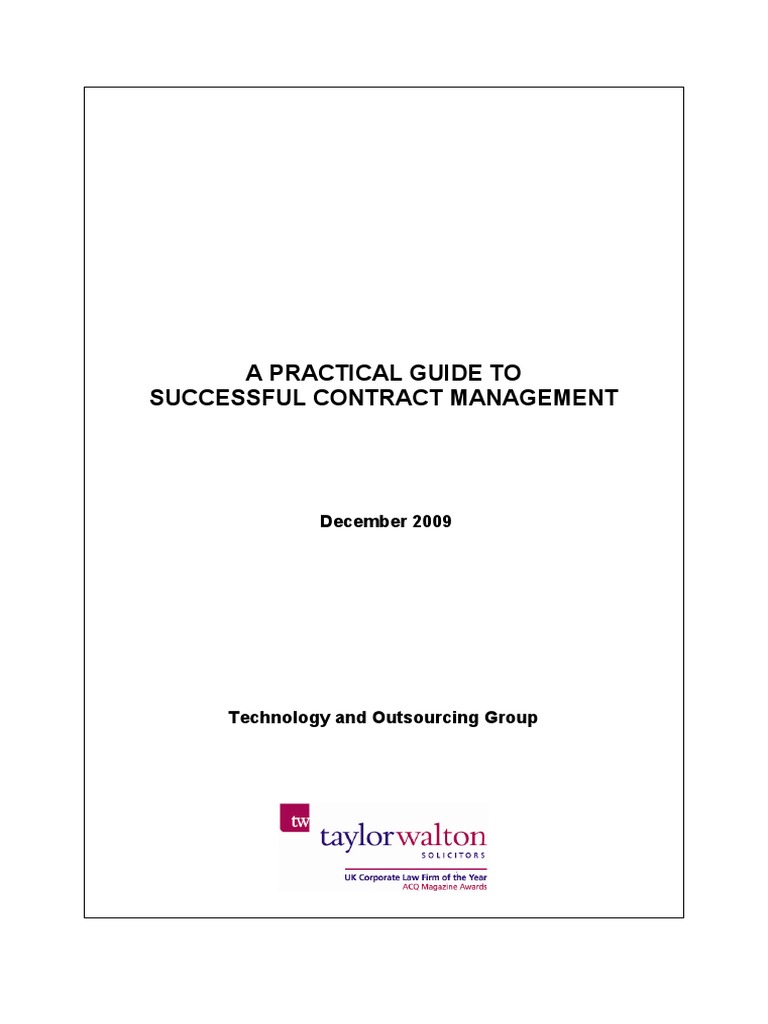 Successful Contract Management | PDF
