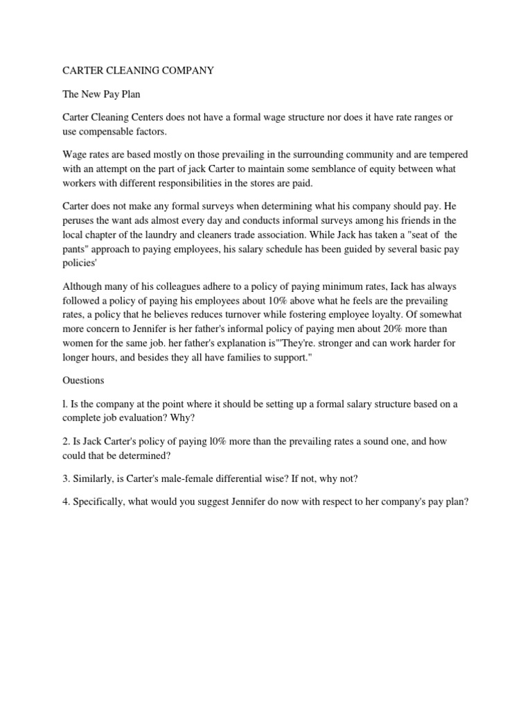 Carter Cleaning Company | PDF