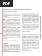Subjective Global Nutrition Assessment Form | PDF | Malnutrition ...