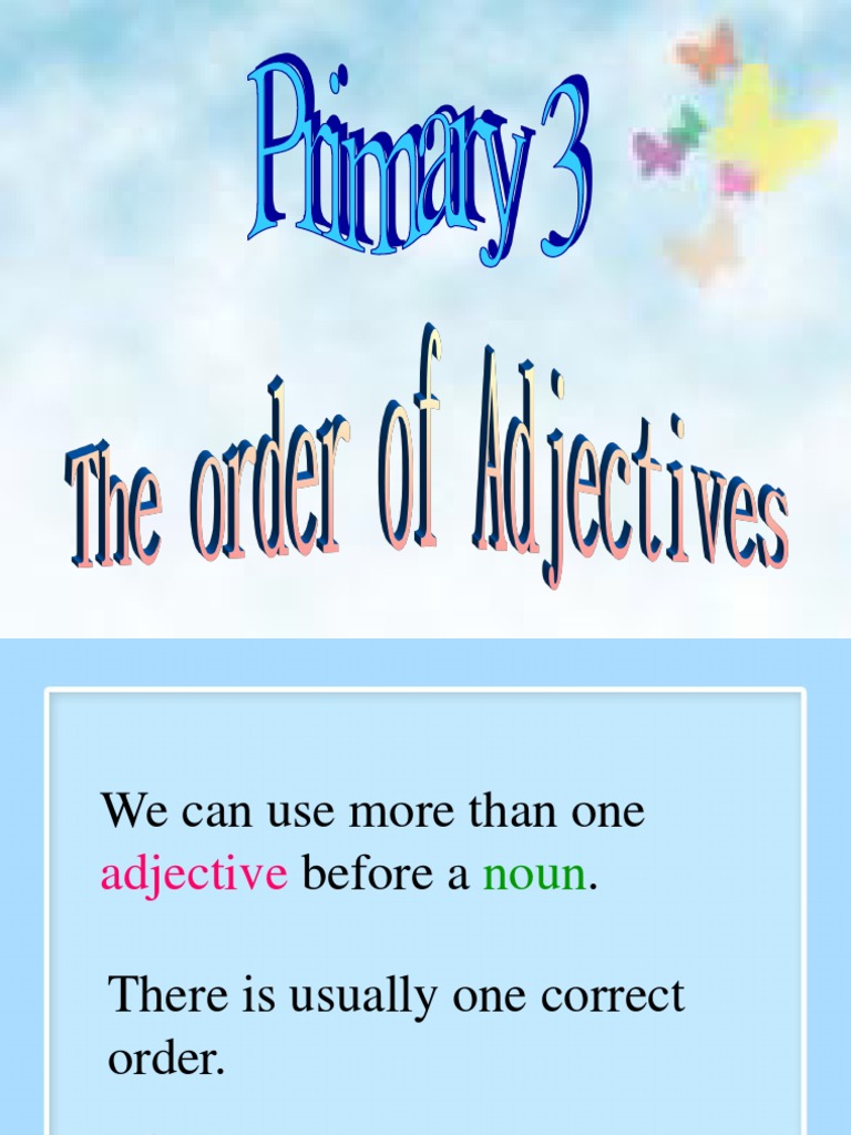 Adjective Order Guide for Nouns | PDF | Art
