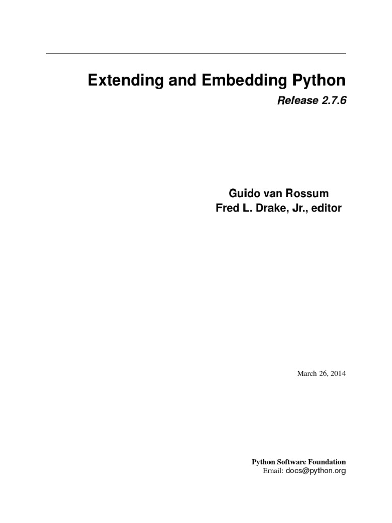 Extending Python With C or C++ | PDF | C (Programming Language ... Extending Python With C or C++ | PDF | C (Programming Language ...